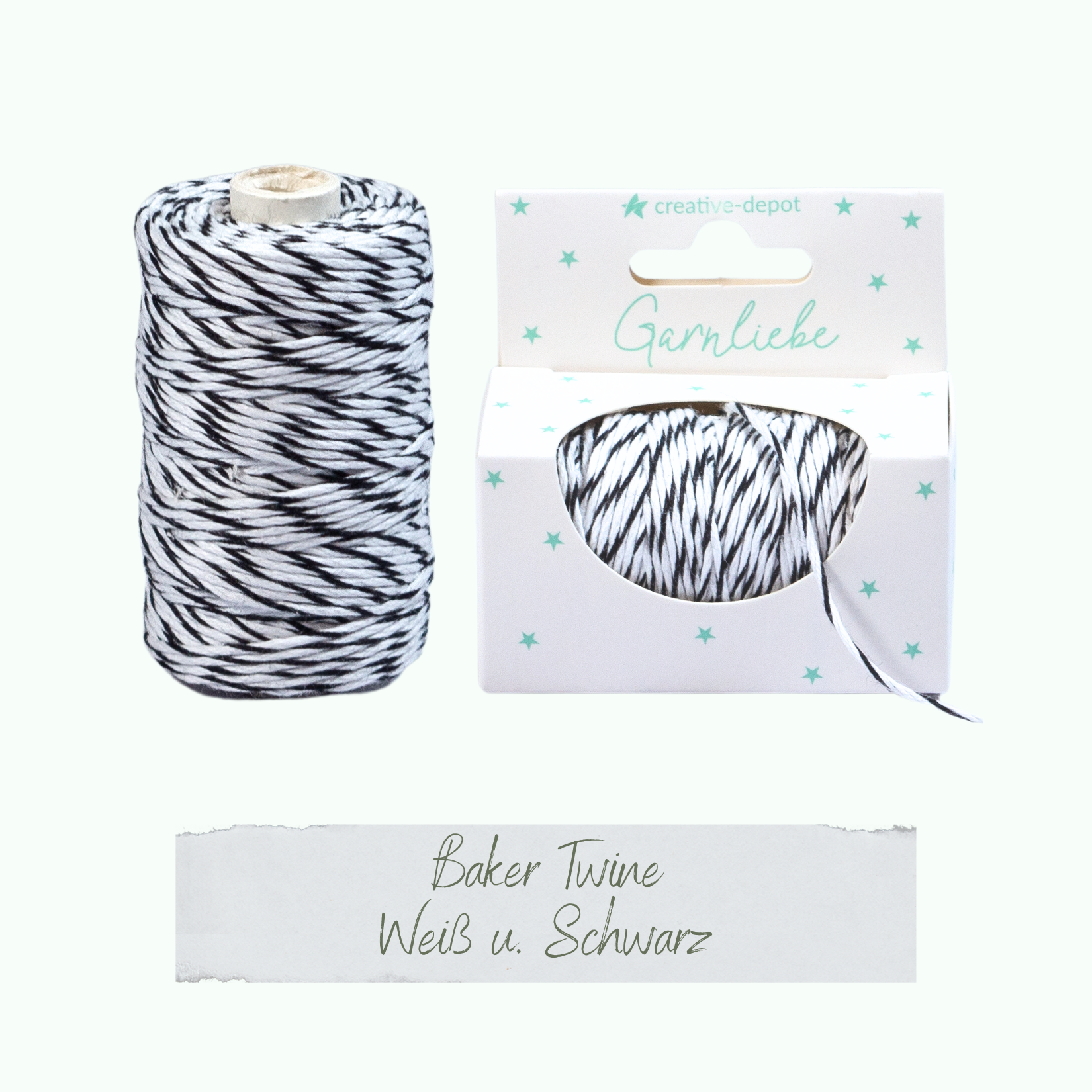 Baker Twine - White & Black - Yarn love